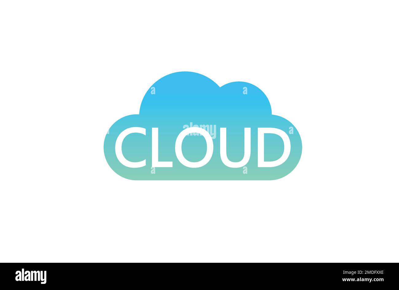 creative blue cloud logo vector design symbol icon illustration Stock Vector Image & Art - Alamy