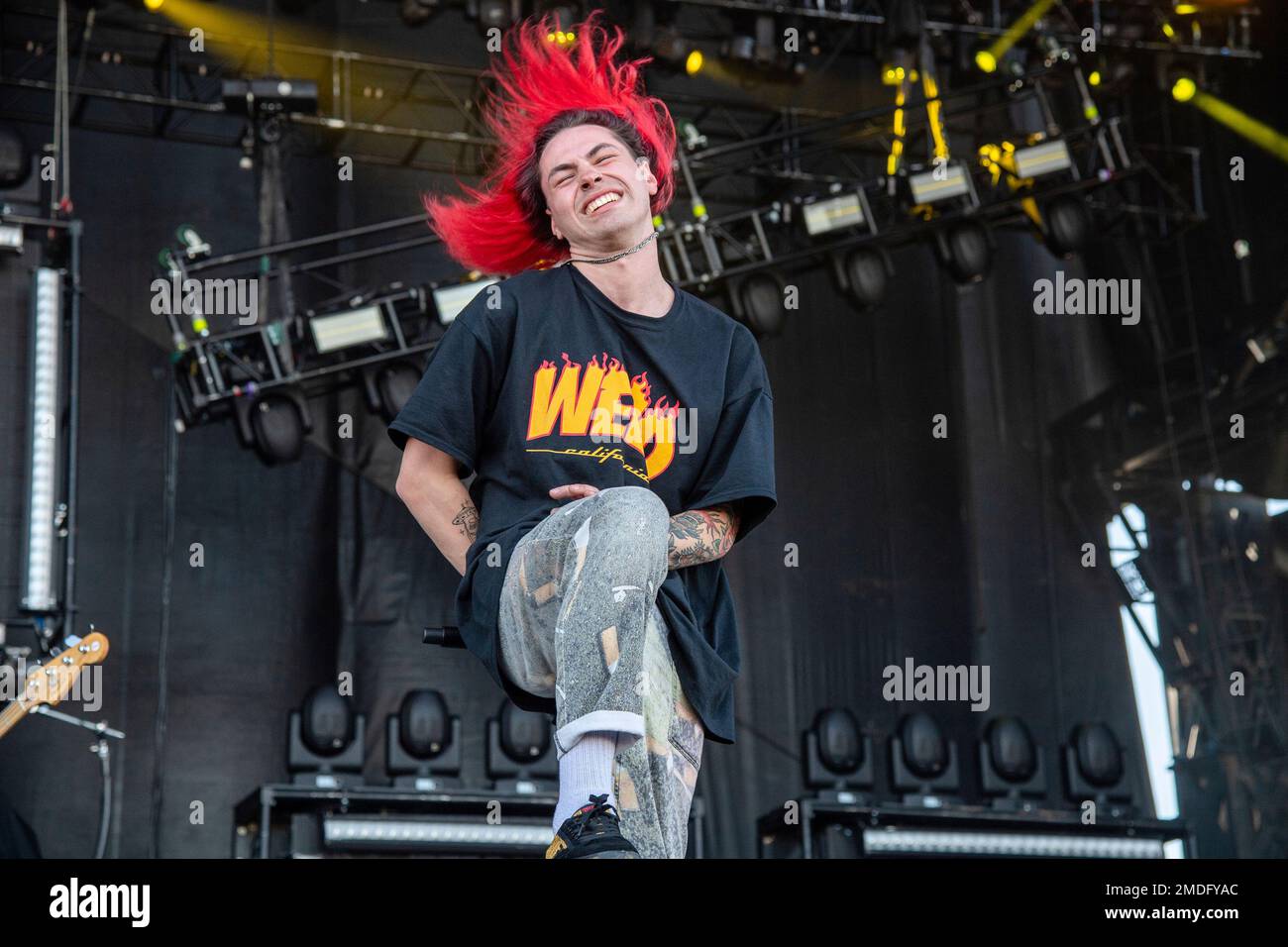 Benny Scholl of Avoid performs at Louder Than Life Festival 2021 at ...