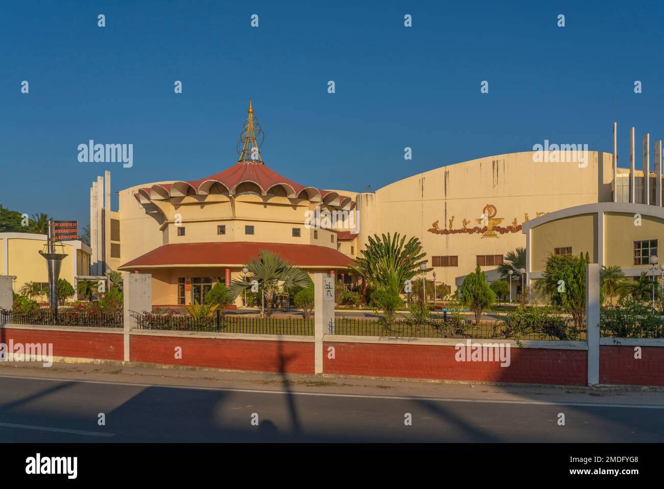Puttaparthi, India - January 18.2023: View of the Music hall in the ...