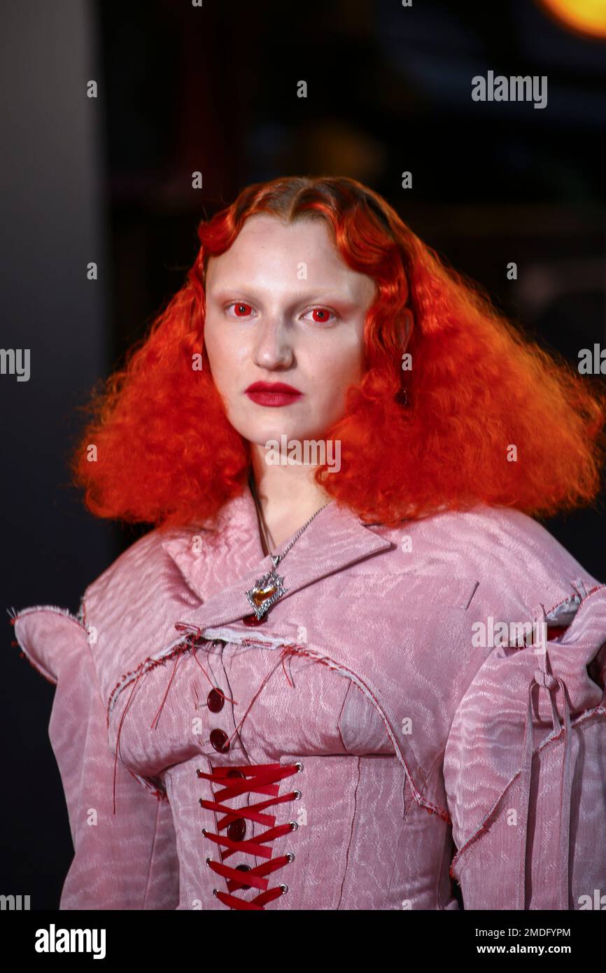 Tallulah Haddon poses for photographers at the premiere of the film 'The Last Duel' in London ...