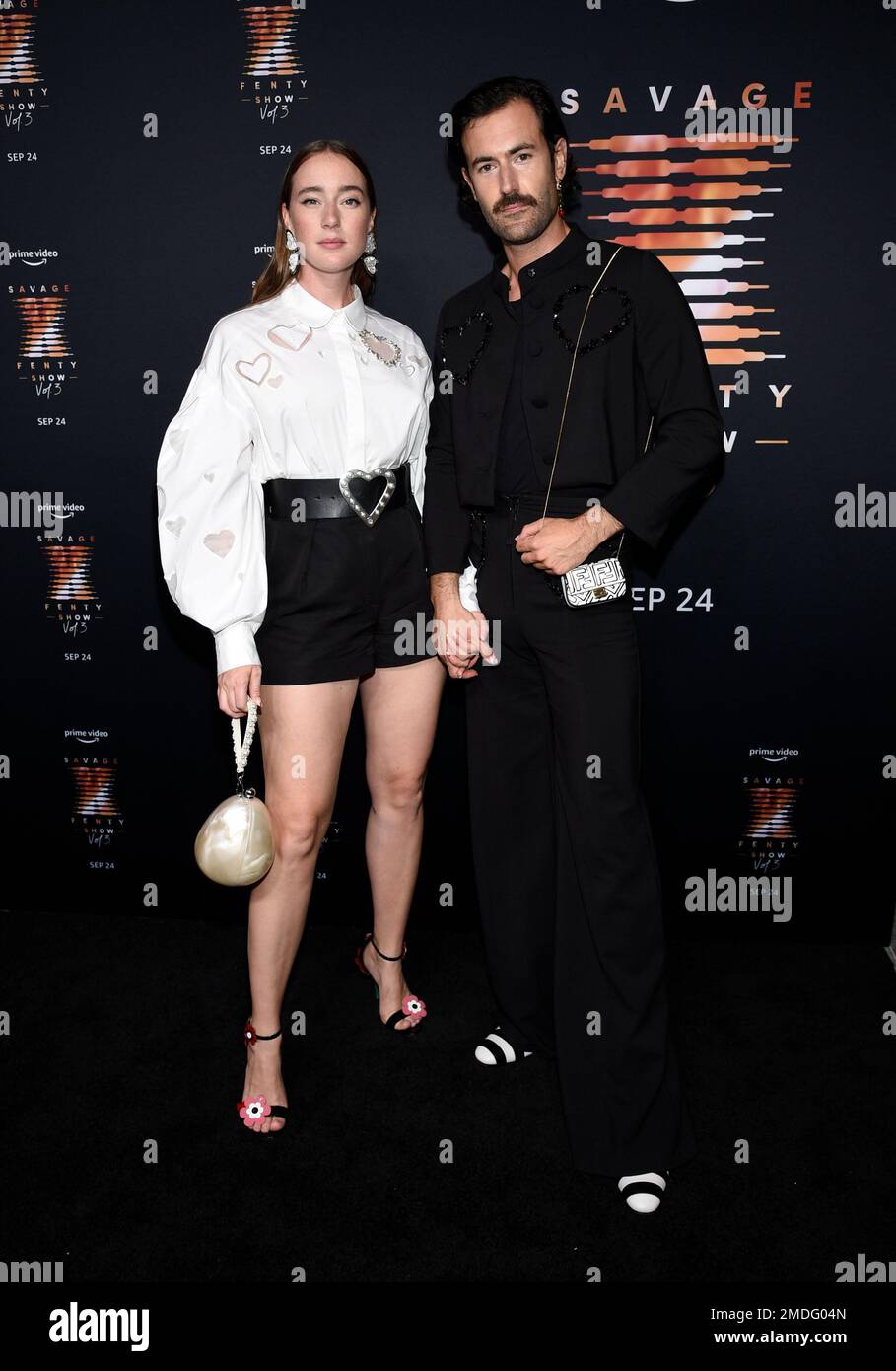 Isabelle Chaput, left, and Nelson Tiberghien aka Young Emperors attend ...