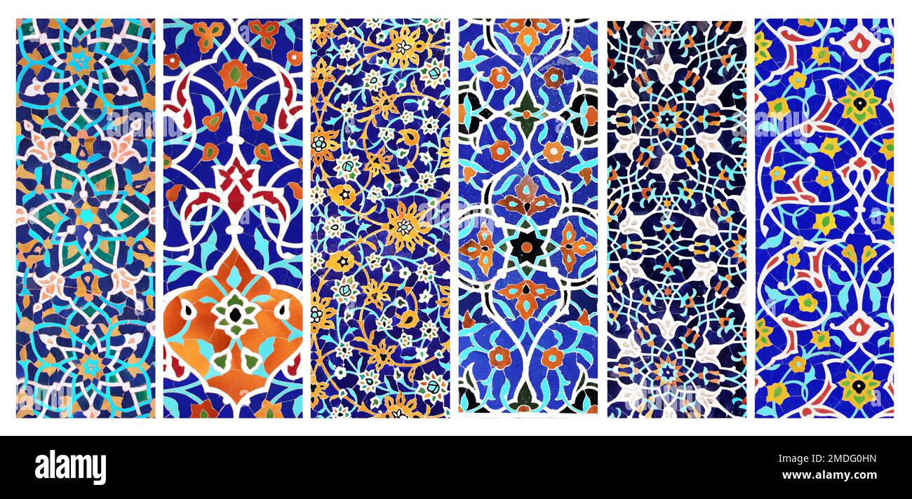 Set of vertical or horizontal banners with detail of ancient mosaic ...