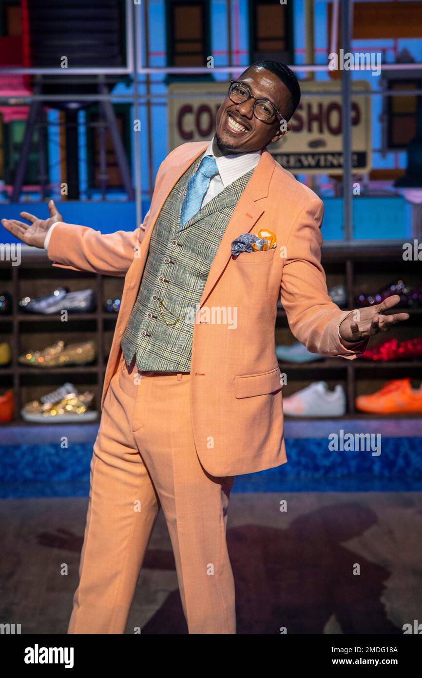 Talk show host Nick Cannon poses for a portrait on the set of "Nick ...