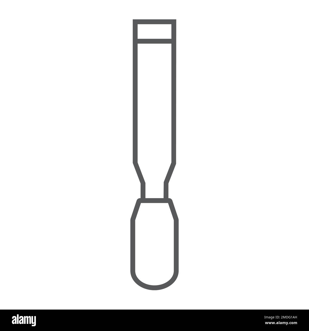 Chisel Thin Line Icon Tool And Repair Carpenter Sign Vector Graphics
