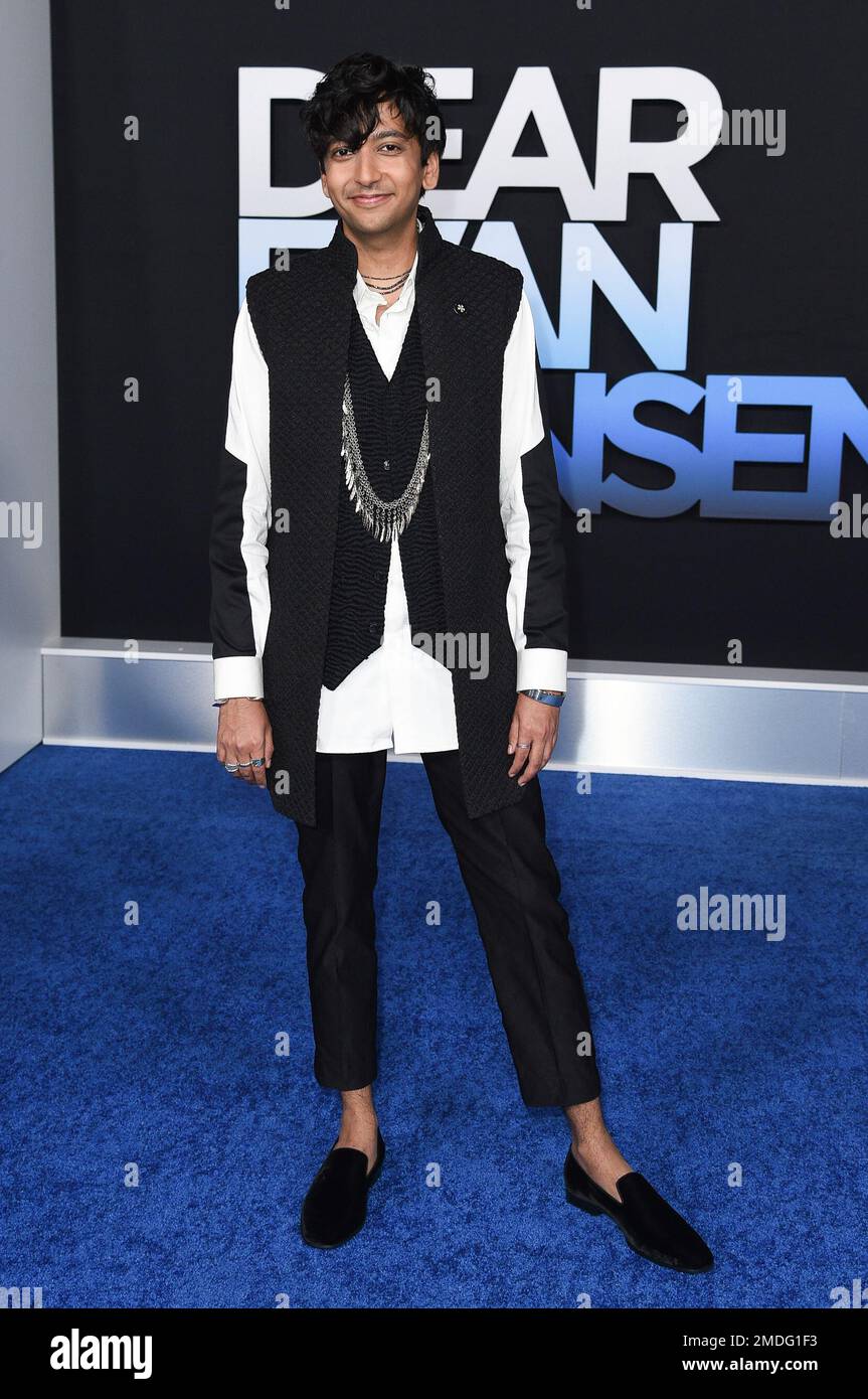 Nik Dodani arrives at the premiere of "Dear Evan Hansen" on Wednesday ...