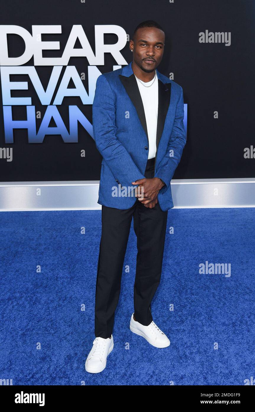 Gerald Caesar arrives at the premiere of "Dear Evan Hansen" on ...