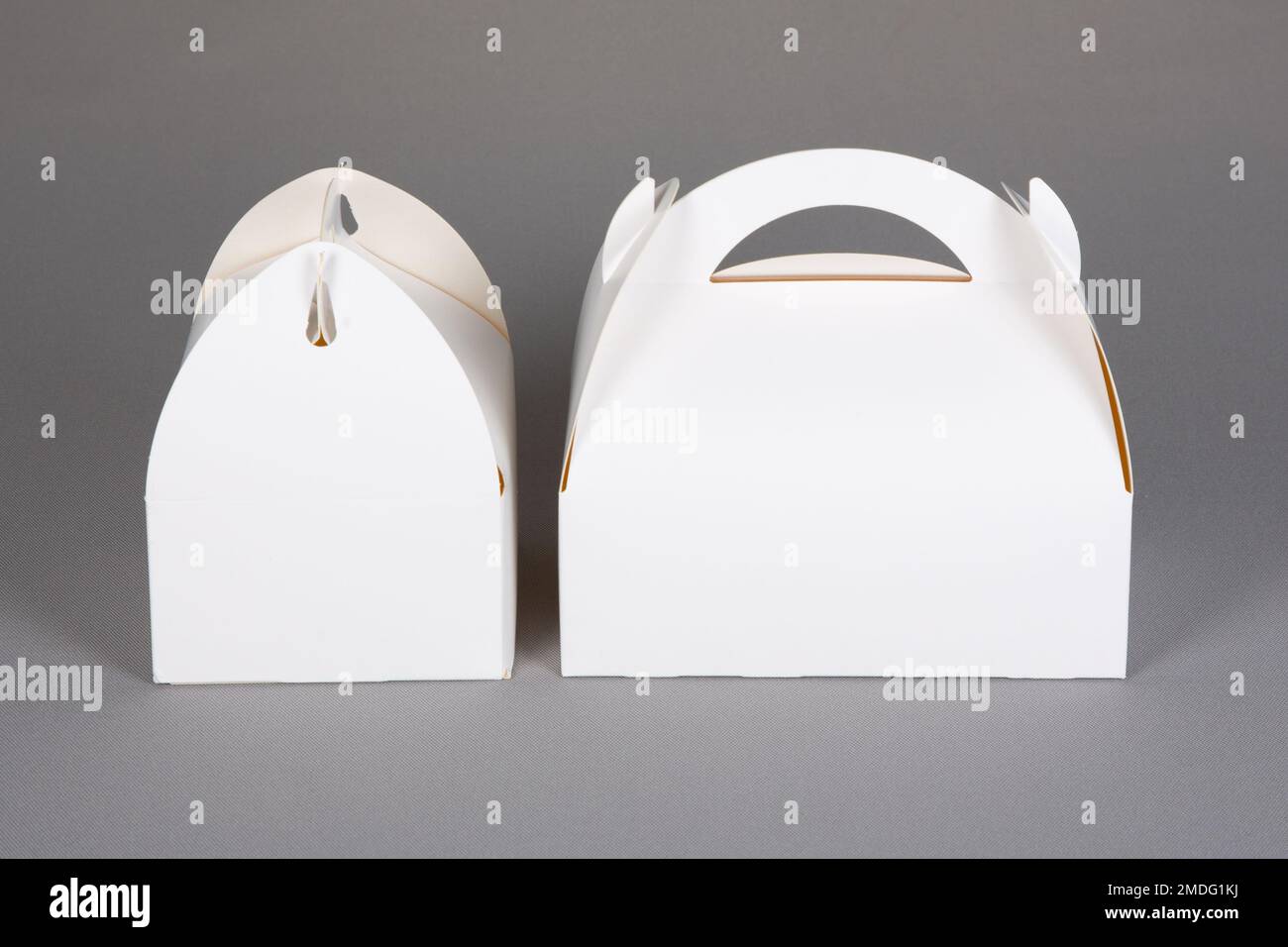 closed mockup cardboard two white mock up pastry box transport cakes ...