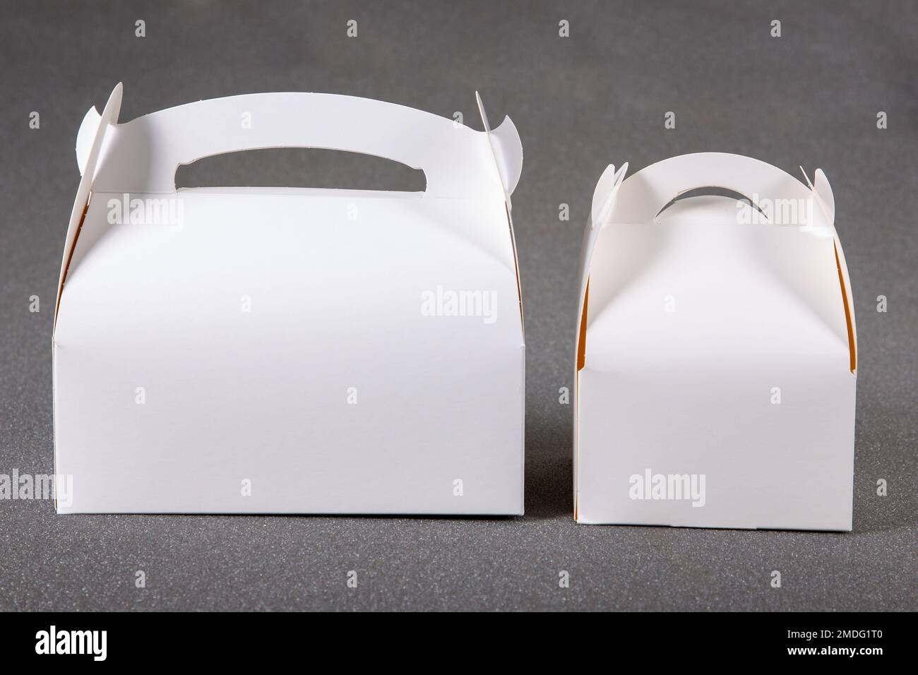 Takeaway two white empty pastry Cake Box Mock Up blank Template Ready ...