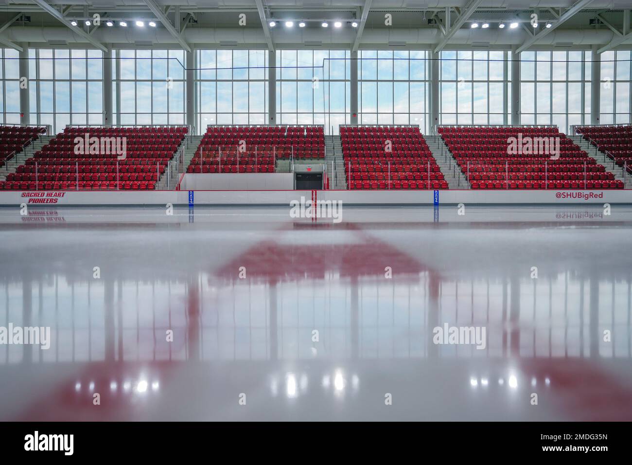 The newly constructed NCAA college hockey Martire Family Arena on the ...