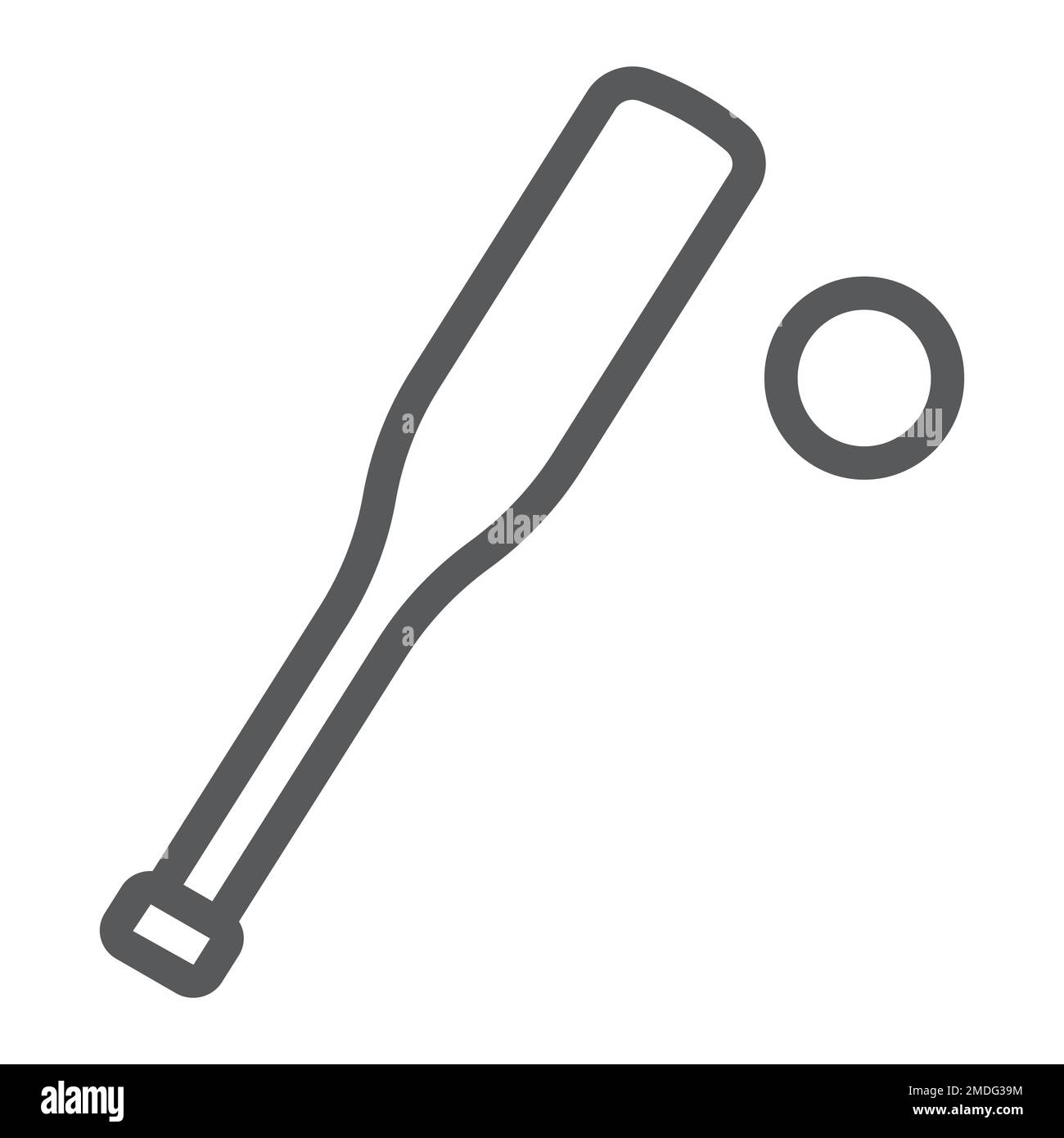 Baseball line icon, game and sport, baseball bat sign, vector graphics ...