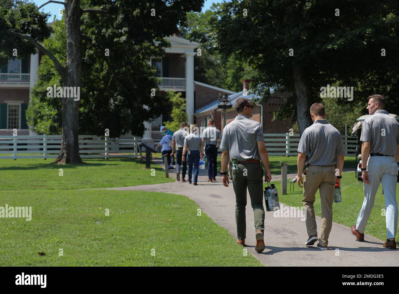 Competitors walk through the grounds during the 2022 ARNG National Best ...