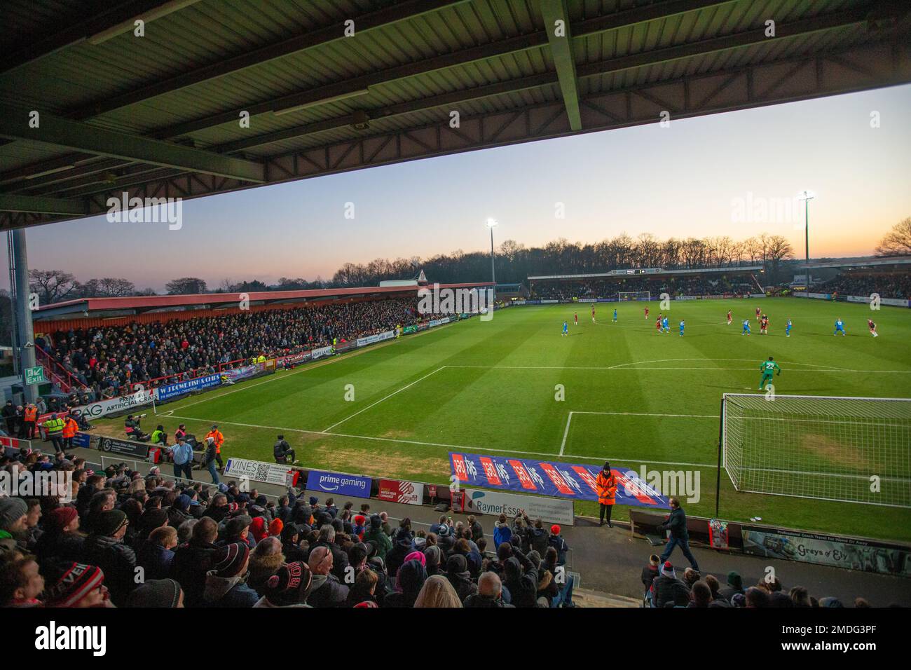 General view of Stevenage Football Club's Lamex Stadium during game ...