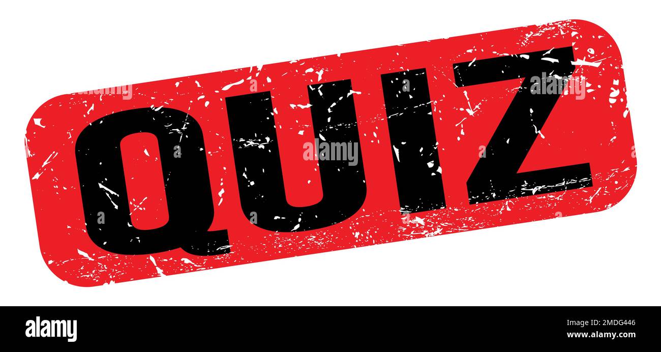 QUIZ text written on red-black grungy stamp sign Stock Photo - Alamy
