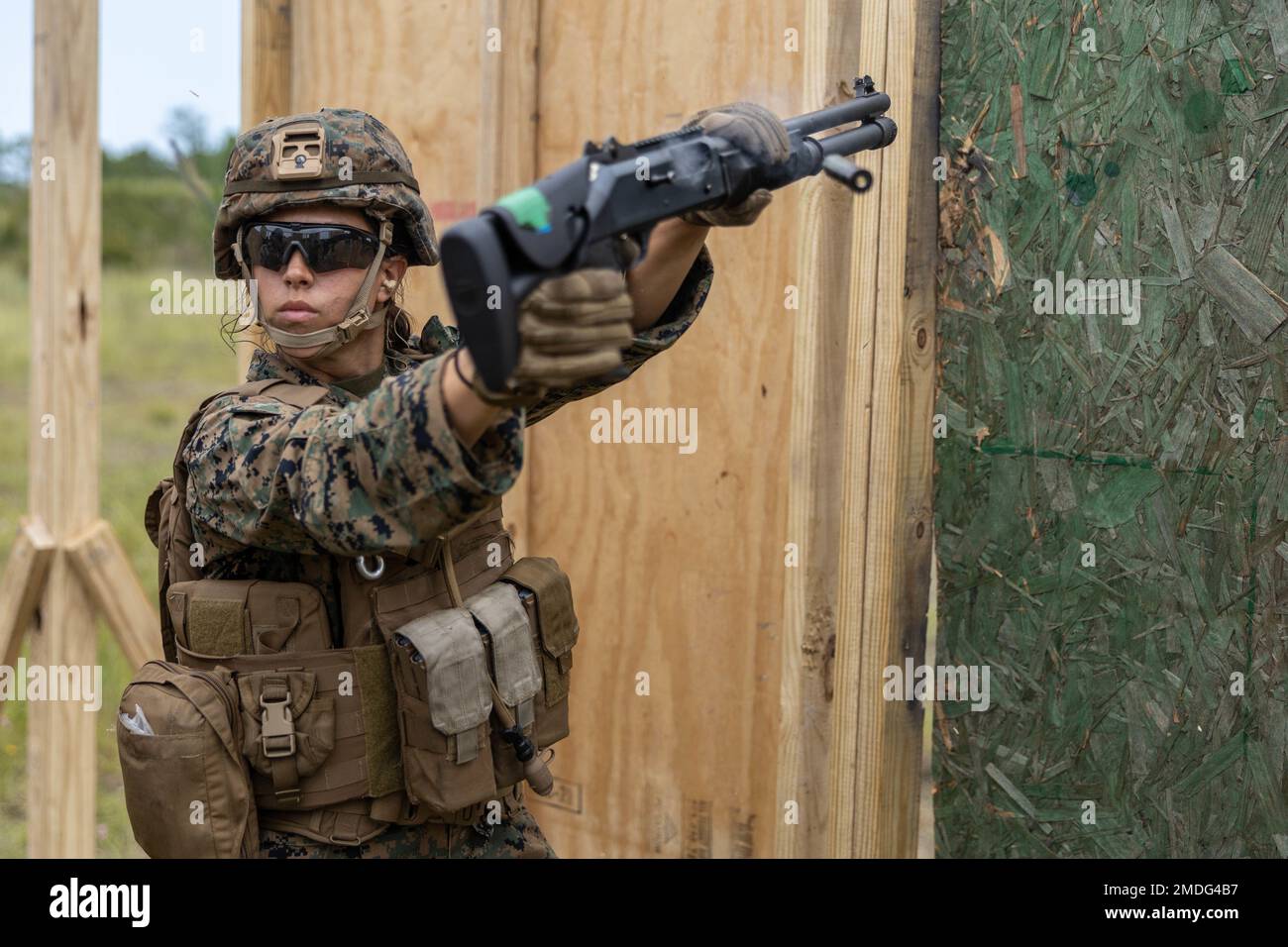 U.S. Marine Corps Pfc. Ariana Rittenhouse, a combat engineer with 8th ...