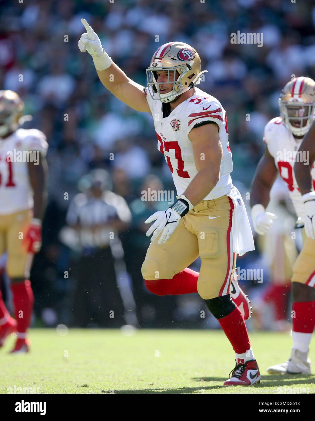 San Francisco 49ers defensive end Nick Bosa (97) in action against the ...