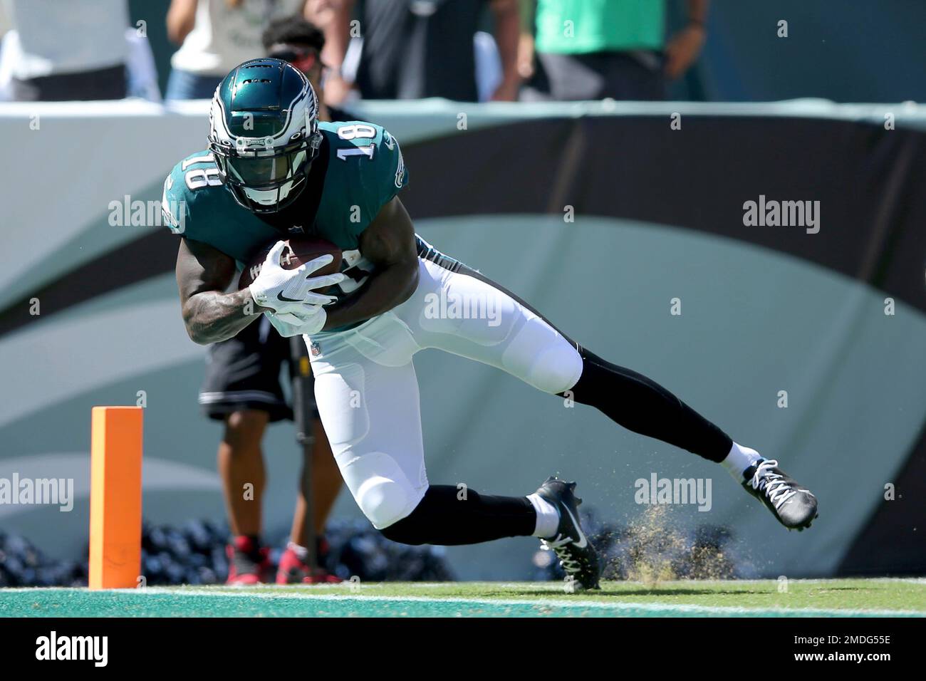Philadelphia Eagles wide receiver Jalen Reagor (18) in action against ...