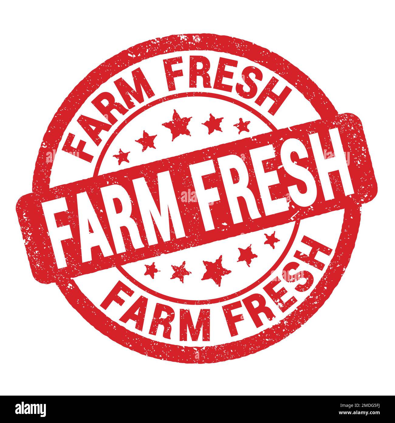 FARM FRESH text written on red grungy stamp sign Stock Photo - Alamy