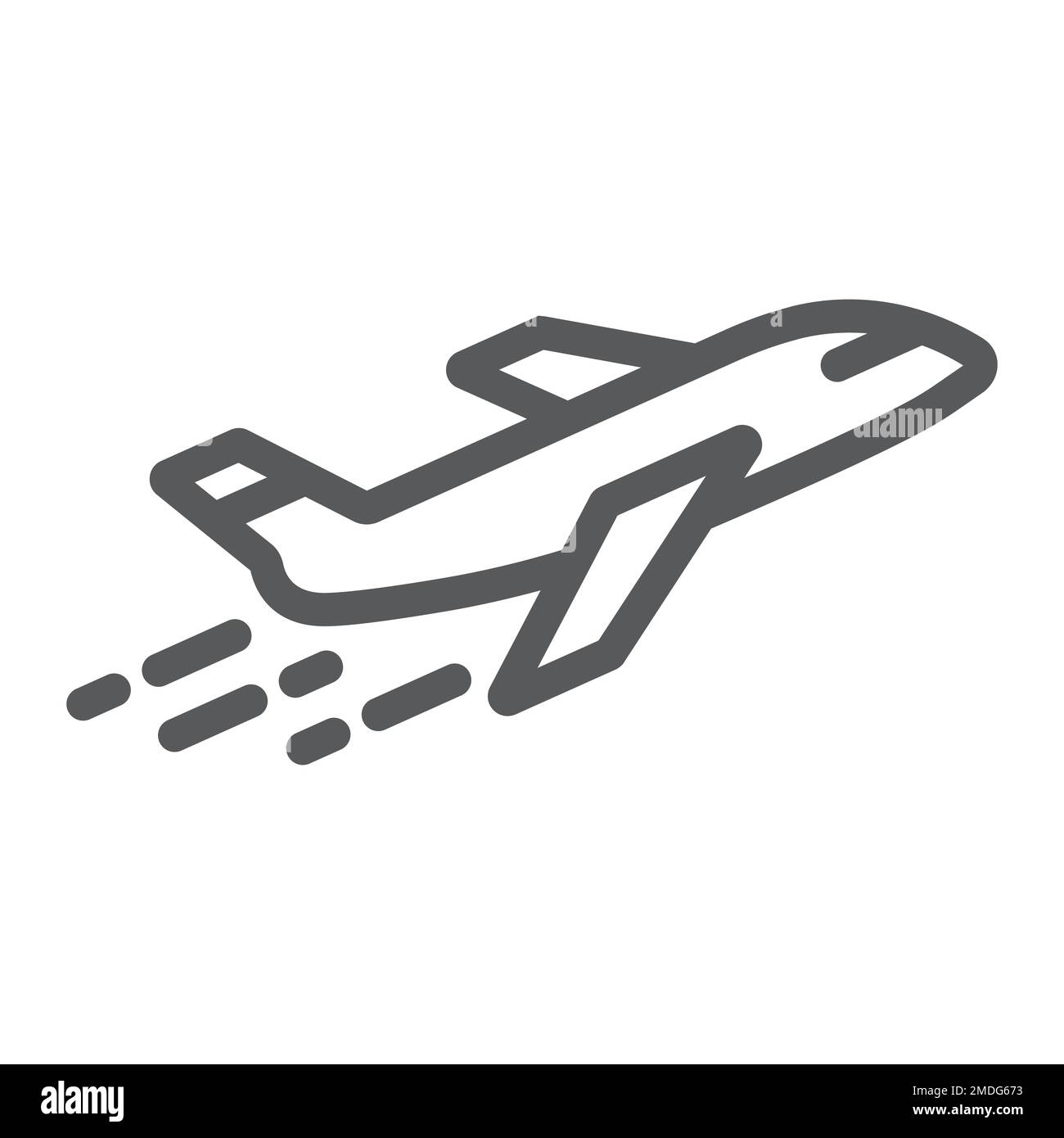 Airplane line icon, aircraft and travel, plane sign, vector graphics, a ...