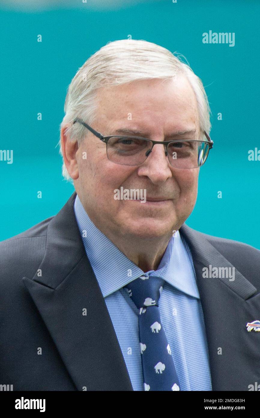 Buffalo Bills owner and CEO Terry Pegula on the field before the start ...