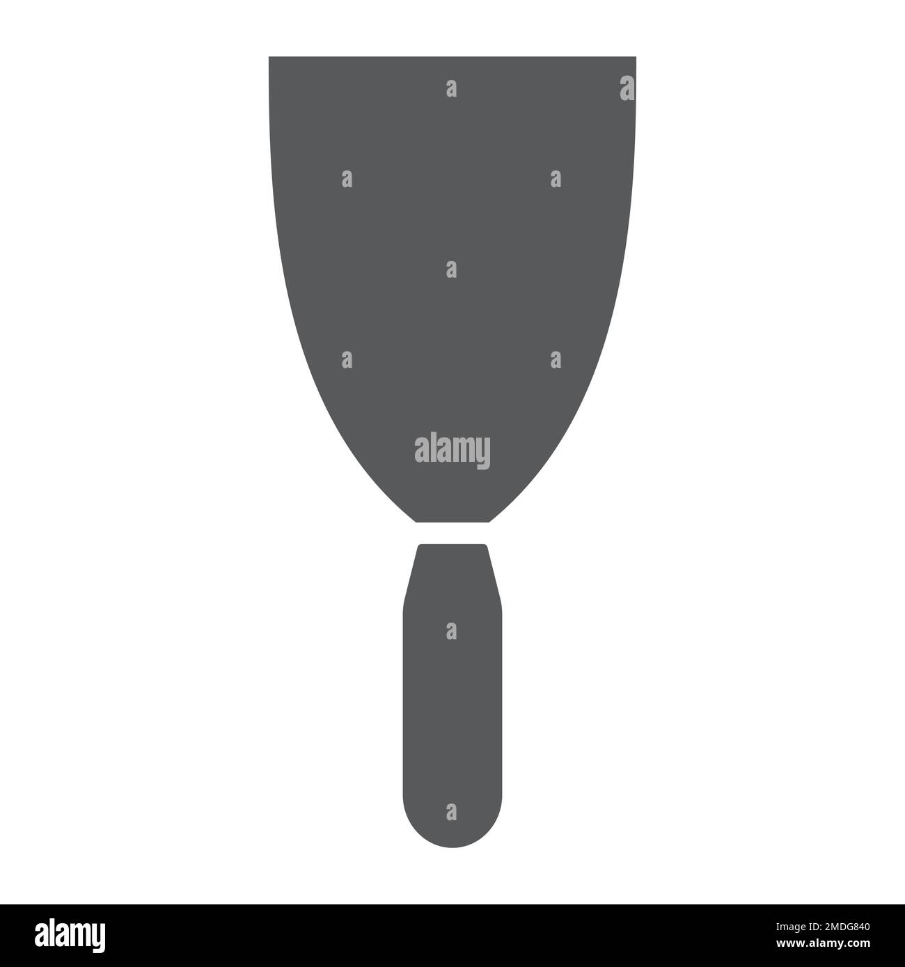Putty knife glyph icon, tool and scraper, spatula sign, vector graphics ...