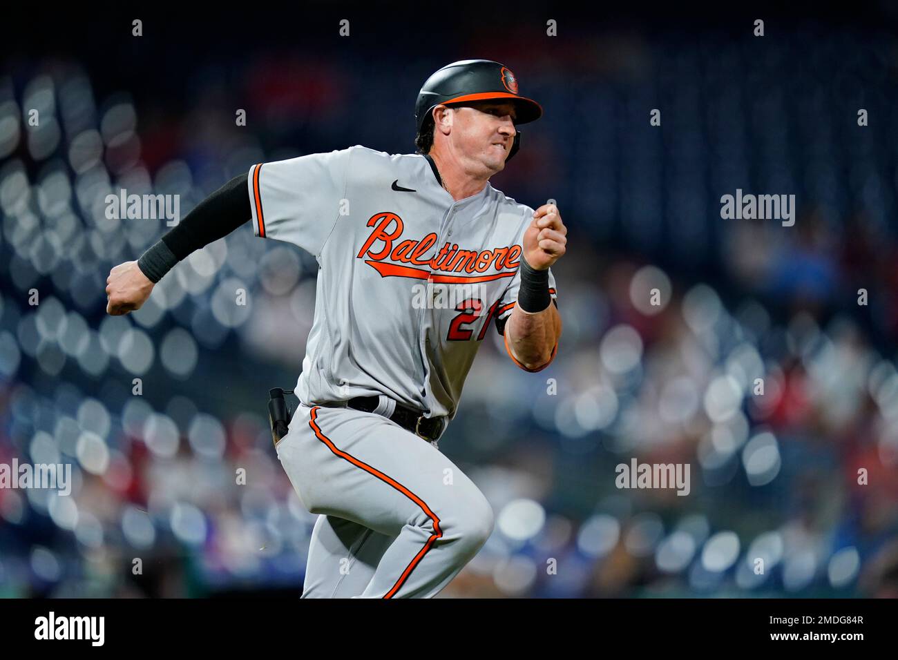 Baltimore Orioles' Austin Hays plays during an interleague baseball ...