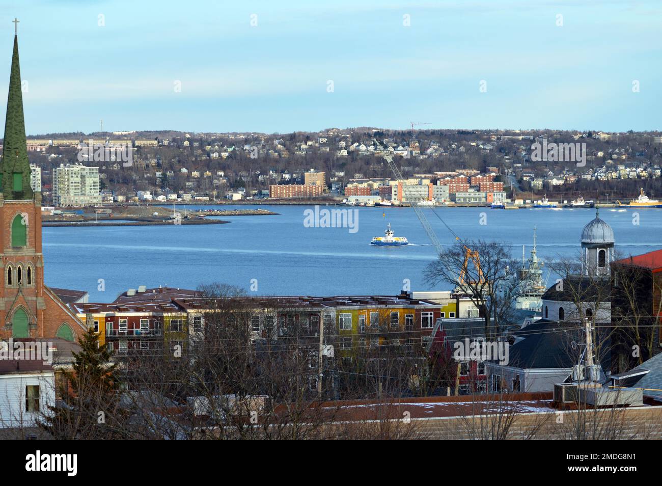 View of Halifax Harbour and St. Patrick's Catholic Church from North ...