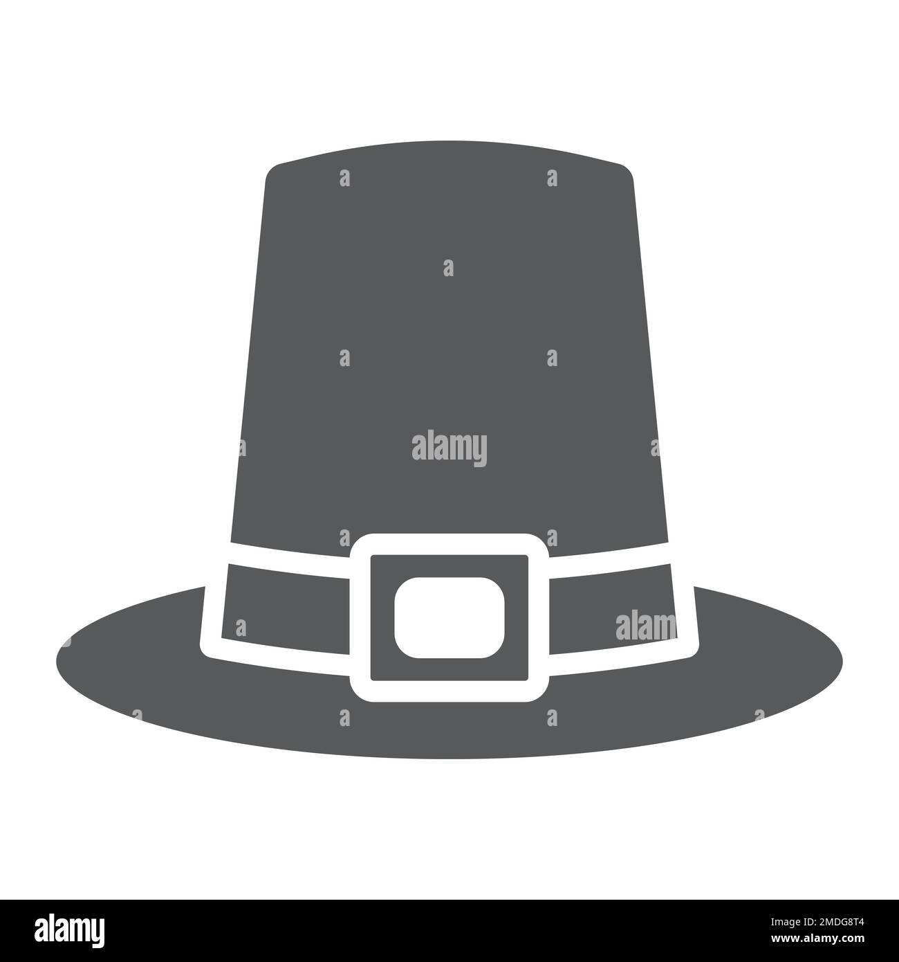 Pilgrim hat glyph icon, thanksgiving and traditional, hat sign, vector ...