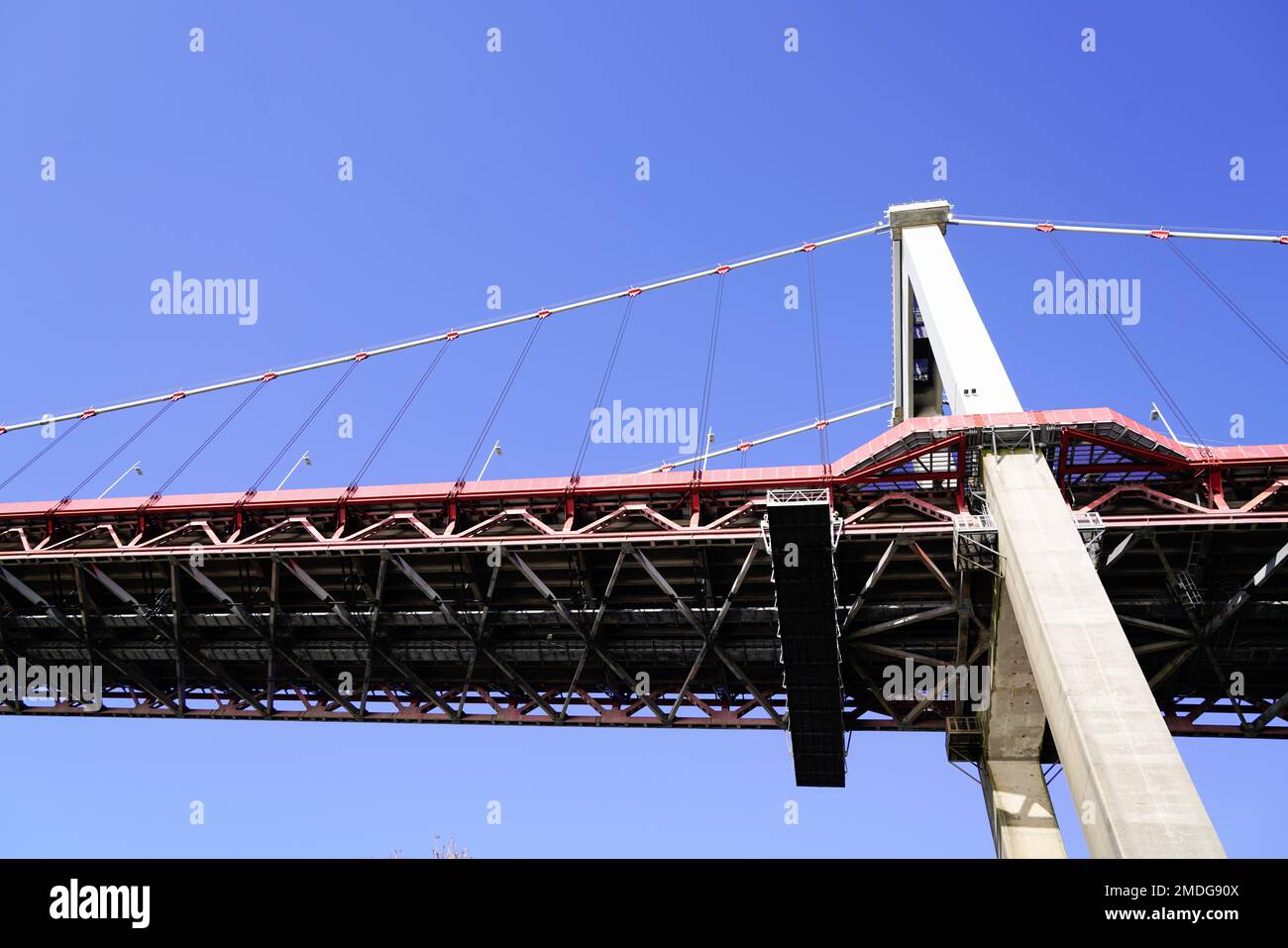pont Aquitaine bridge in bordeaux city south France view from under ...