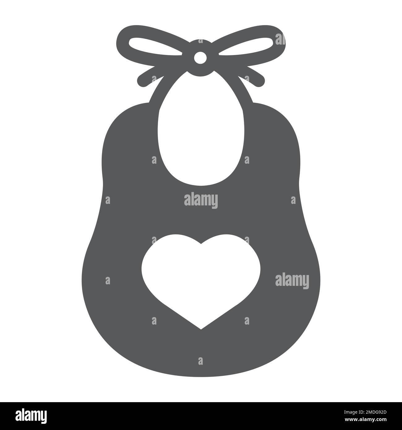 Baby bib glyph icon, child and clothes, wear sign, vector graphics, a ...