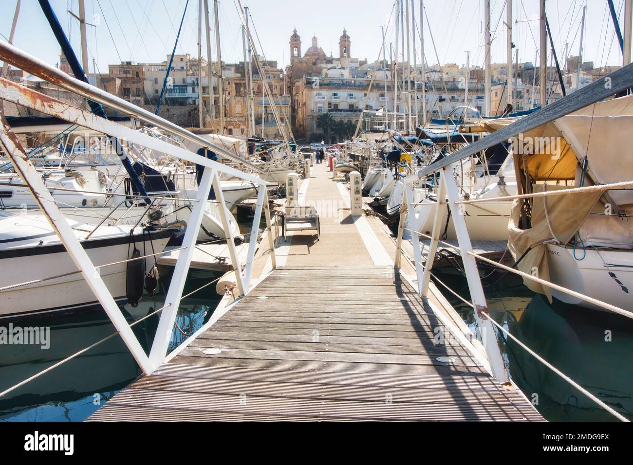 Marina yacht deck pier malta hi-res stock photography and images - Alamy