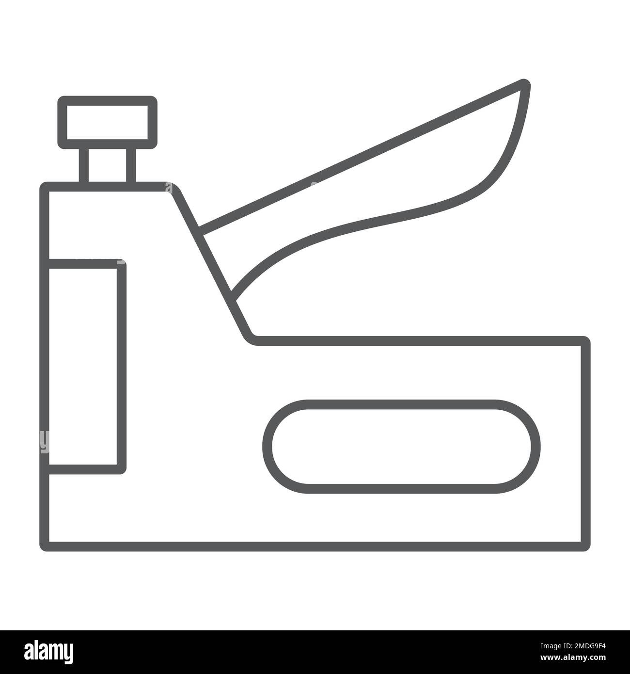 Staple gun thin line icon, tool and repair, stapler sign, vector ...