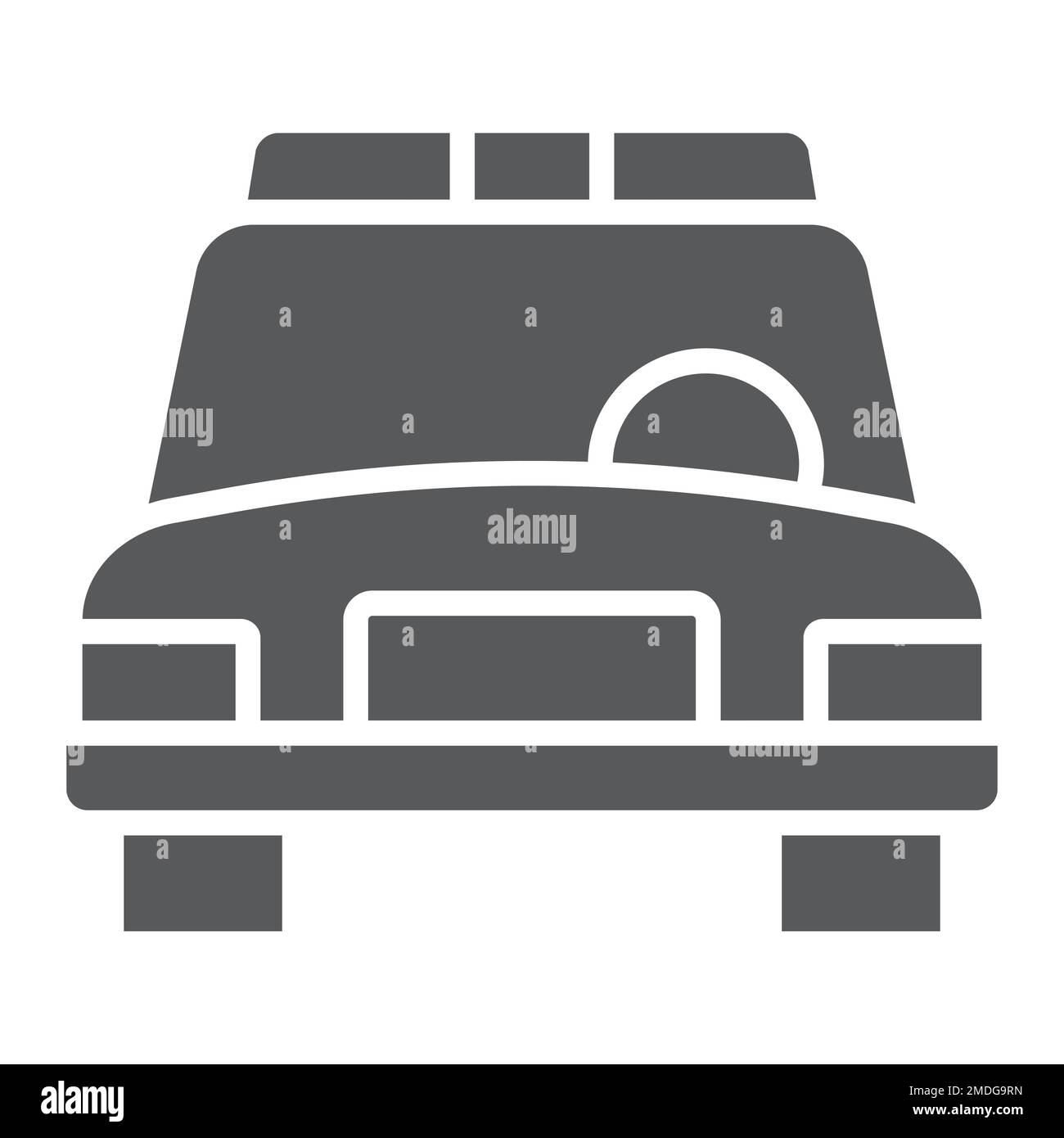 Police car glyph icon, automobile and patrol, cop sign, vector graphics ...