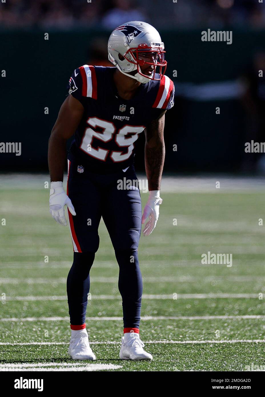 New England Patriots defensive back Justin Bethel (29) in action ...