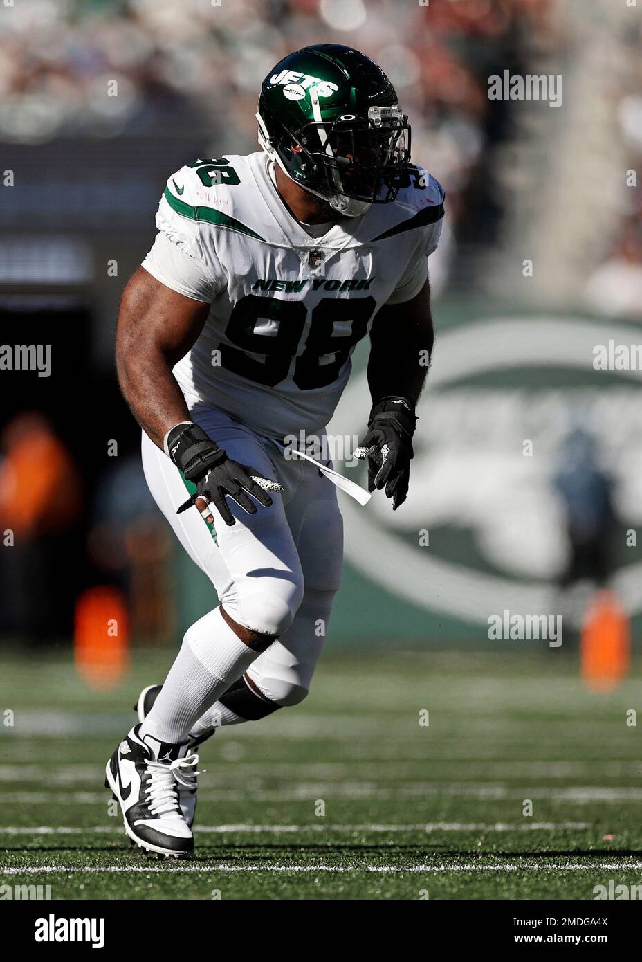 New York Jets defensive tackle Sheldon Rankins (98) in action against ...
