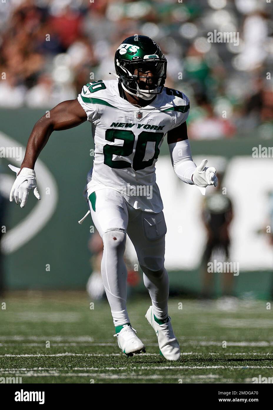 New York Jets free safety Marcus Maye (20) in action against the New ...