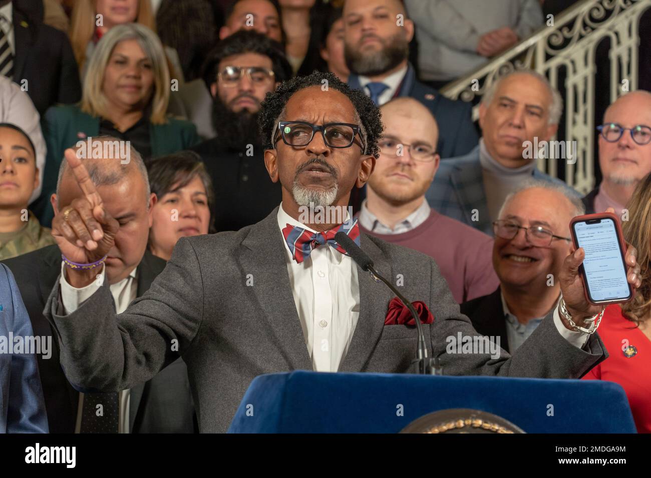 NEW YORK, NEW YORK - JANUARY 22: New York State Assemblymember Al ...
