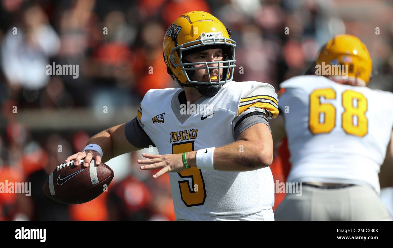 Idaho quarterback Mike Beaudry (5) plays against Oregon State during ...