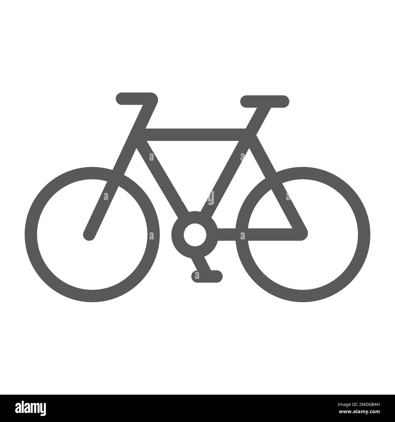 Bicycle line icon, cycle and sport, bike sign, vector graphics, a ...