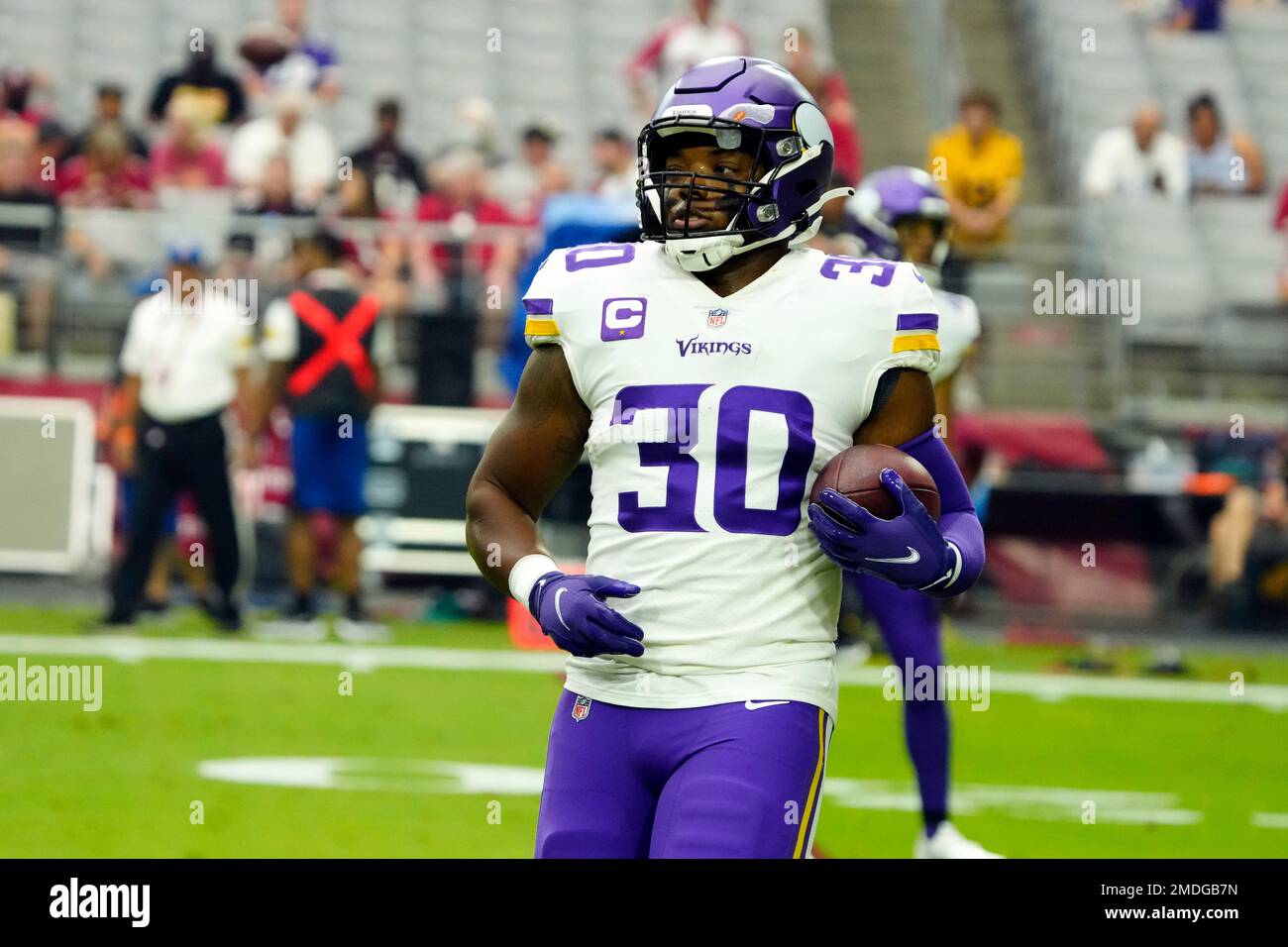 Minnesota Vikings fullback C.J. Ham (30) during an NFL football game ...
