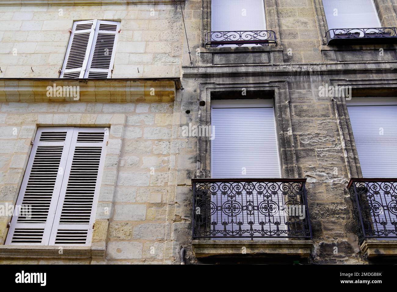 Comparison of before and after clean building facades with difference ...