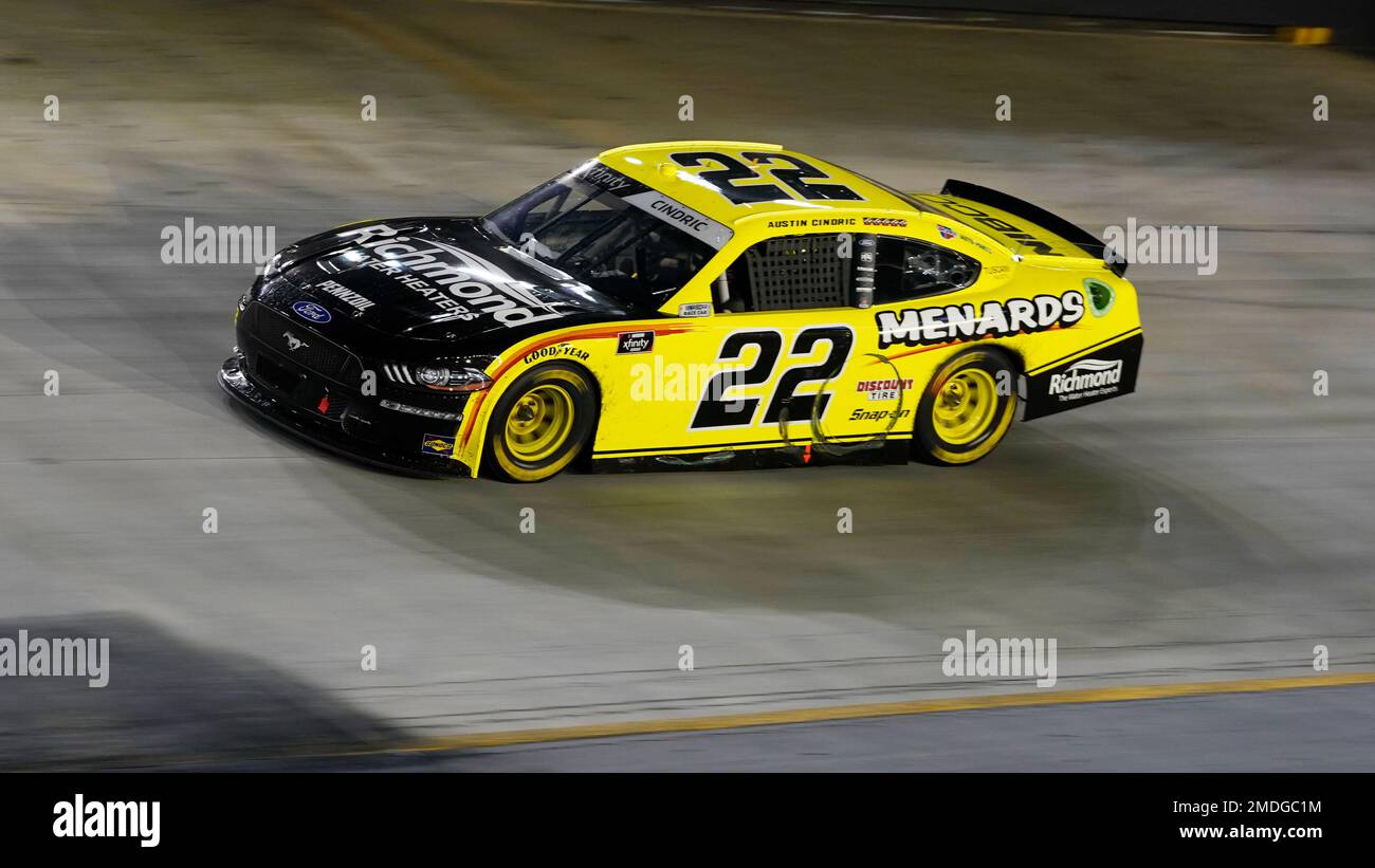 Austin Cindric (22) drives during a NASCAR Xfinity Series auto race at ...