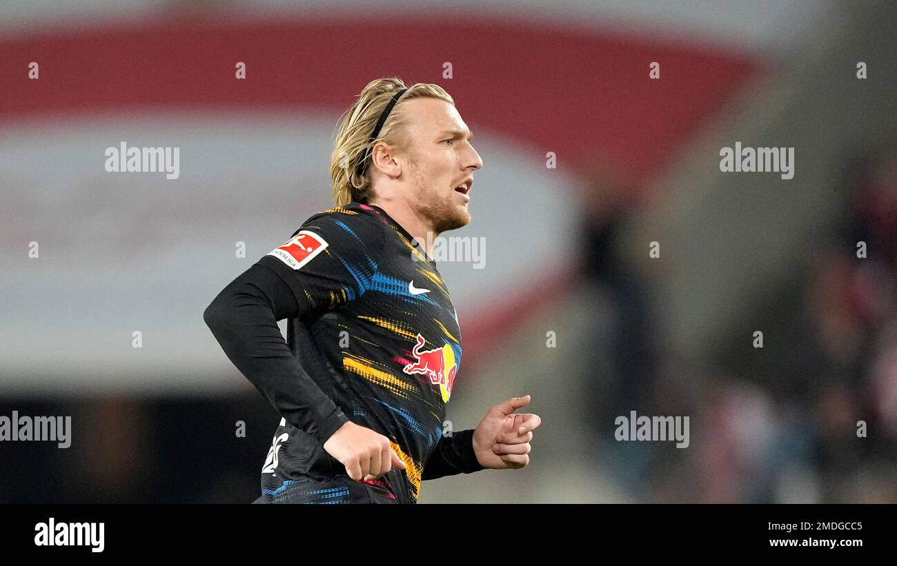 Leipzig's Emil Forsberg is pictured on the pitch during the German ...