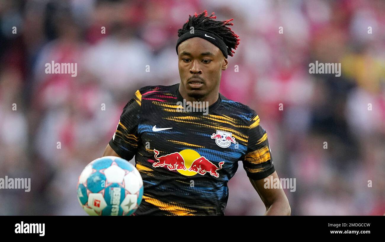 Leipzig's Mohamed Simakan is pictured on the pitch during the German ...