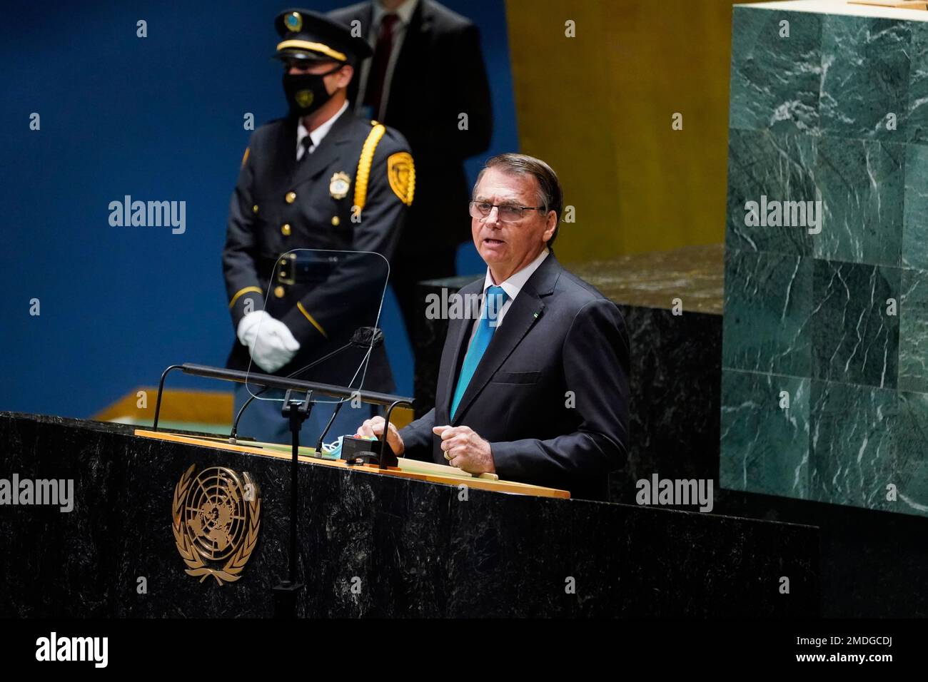 Brazil's President Jair Bolsonaro addresses the 76th Session of the U.N ...