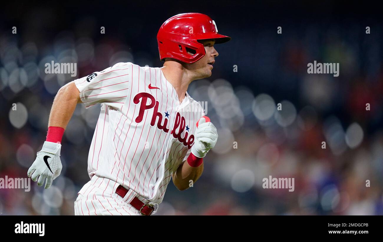 Philadelphia Phillies' Andrew Knapp plays during a baseball game ...