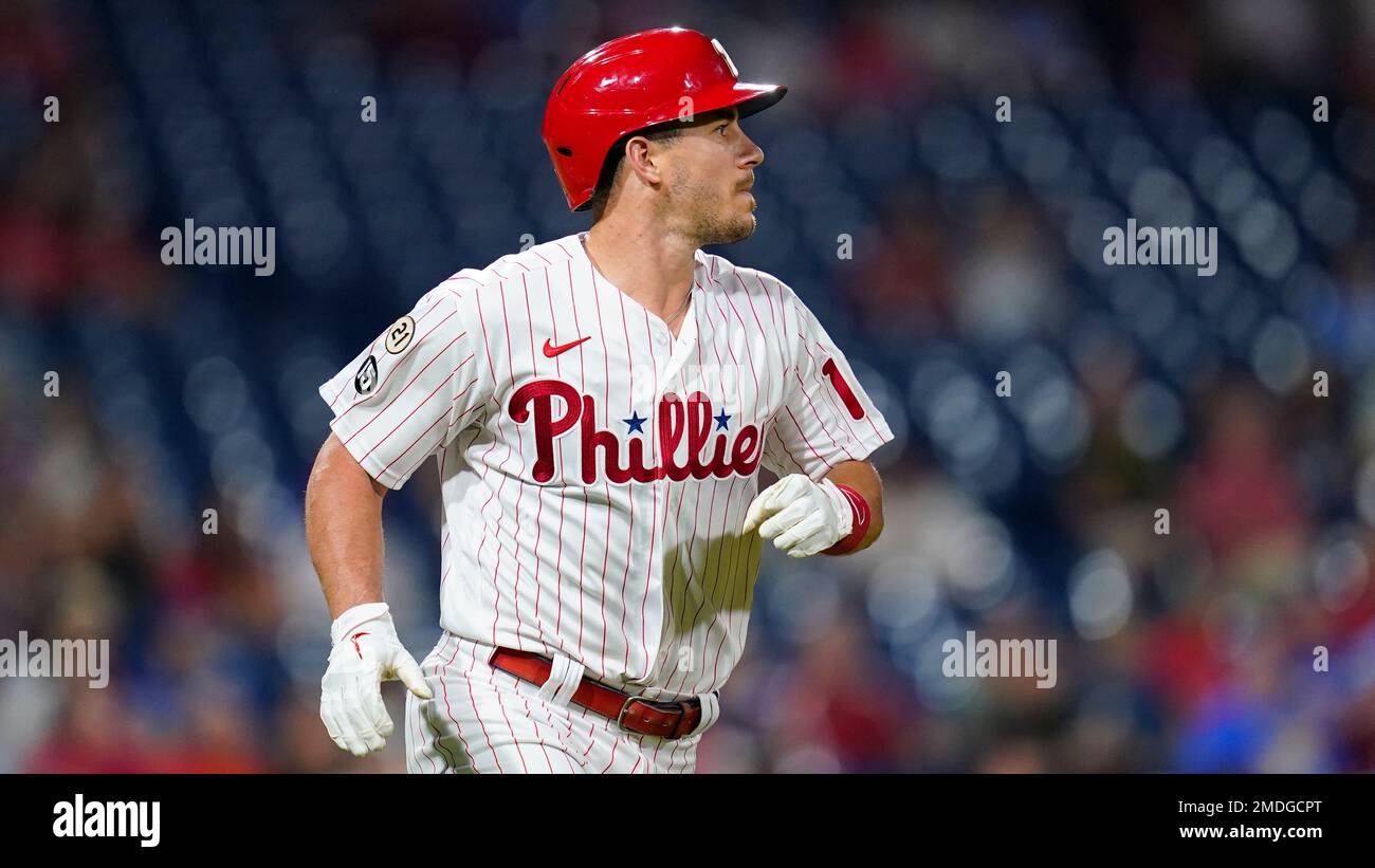 Philadelphia Phillies' J.T. Realmuto plays during a baseball game ...