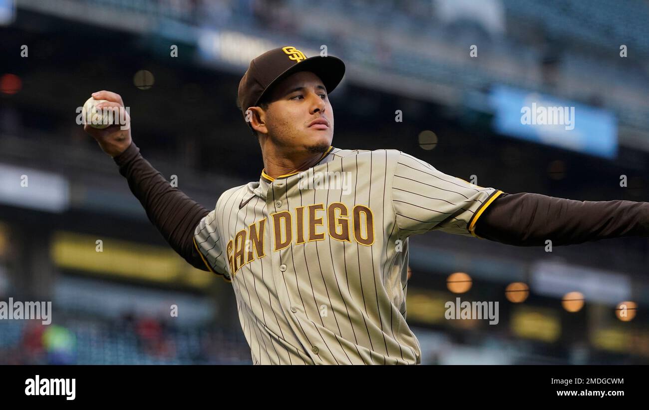 San Diego Padres' Manny Machado before a baseball game against the San ...