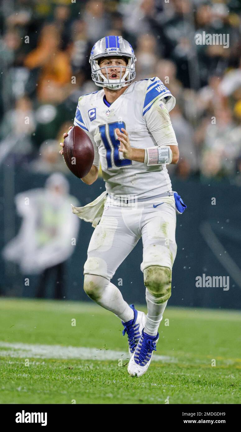 Detroit Lions quarterback Jared Goff (16) in action against the Green ...