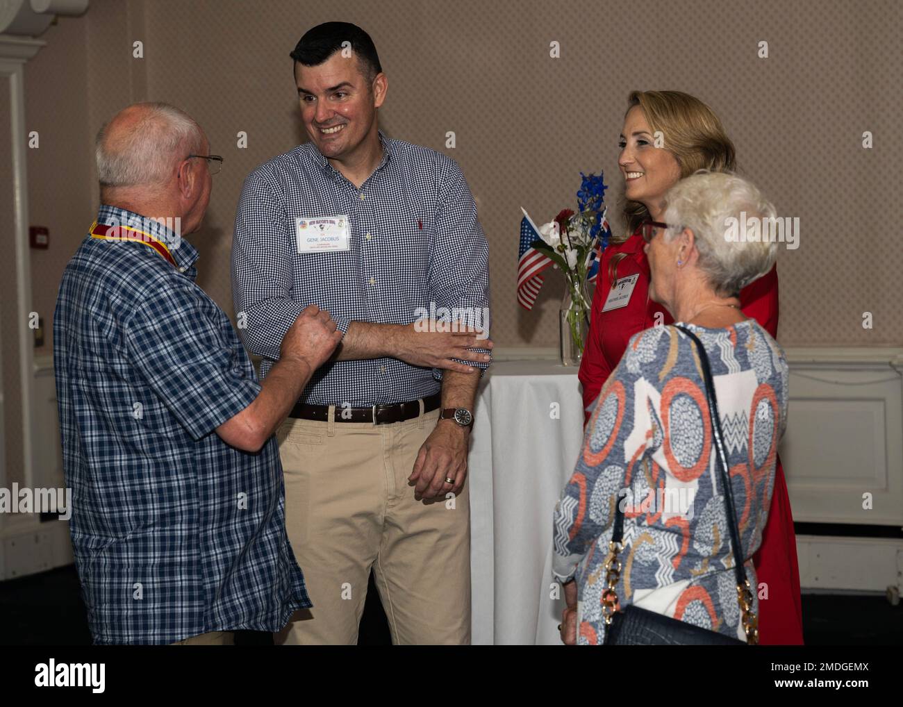 U.S. Air Force Col. Gene Jacobus, 100th Air Refueling Wing commander ...