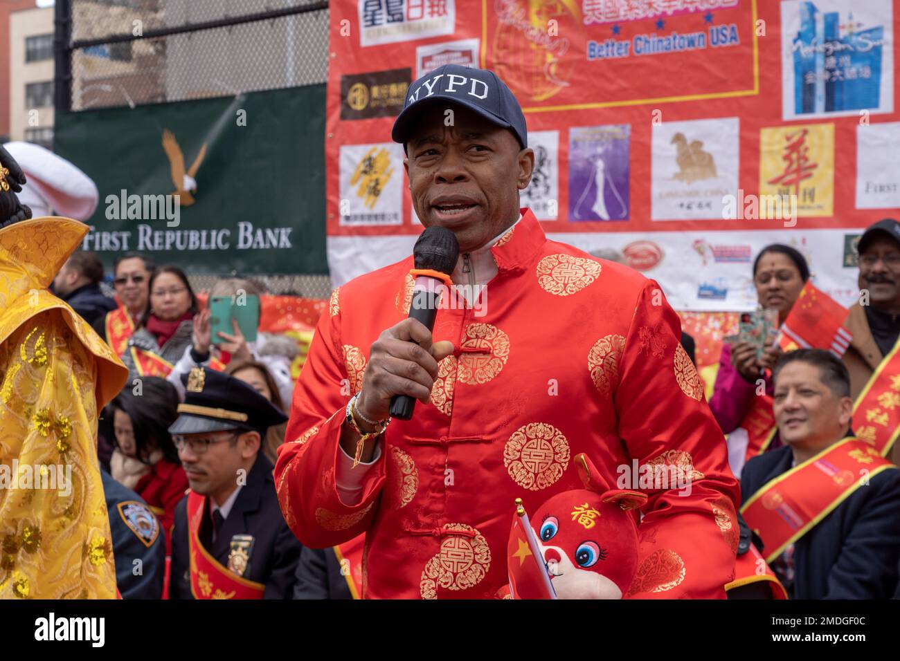 NEW YORK, NEW YORK - JANUARY 22: New York City Mayor Eric Adams speaks ...